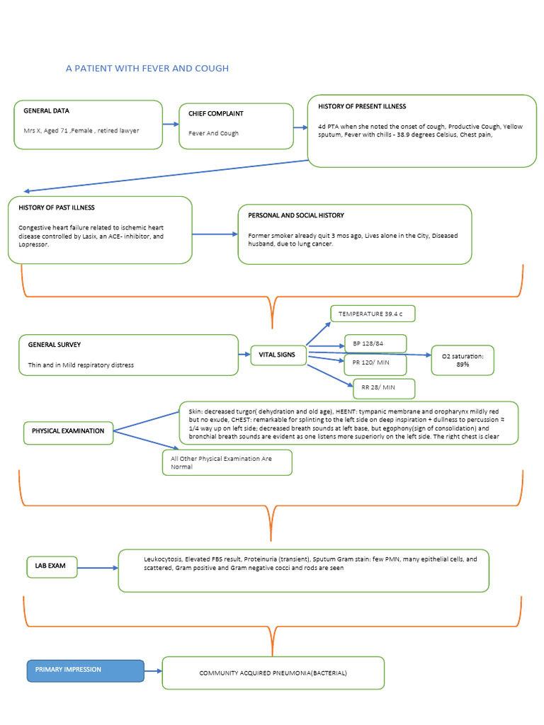 IM Concept Map SGD Group 13, Fever and Cough | PDF | Cough | Pneumonia