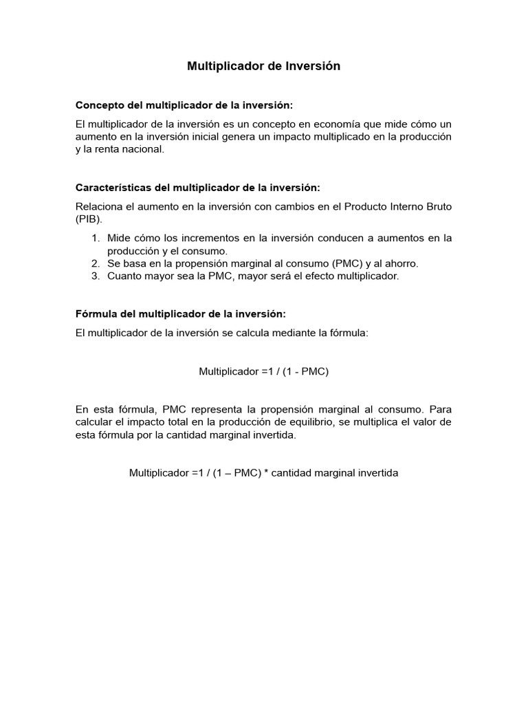 Multiplicador de Inversión | PDF