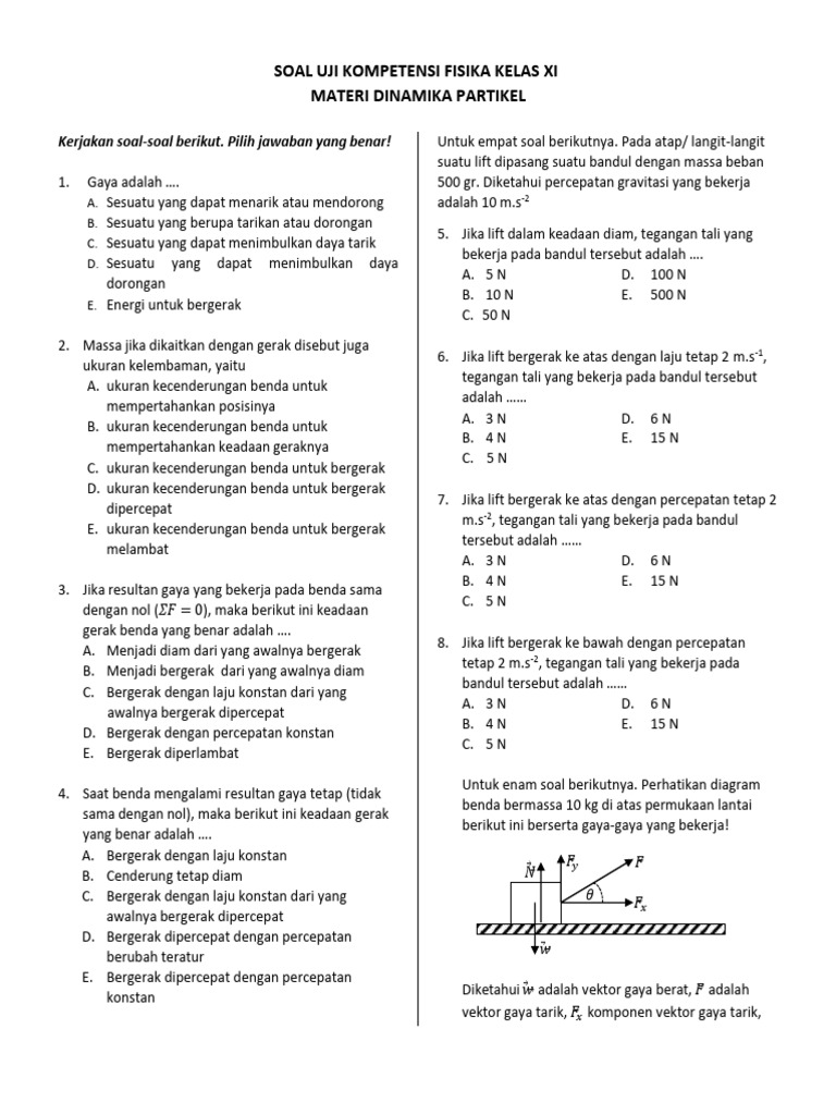 Soal Dinamika - Partikel | PDF