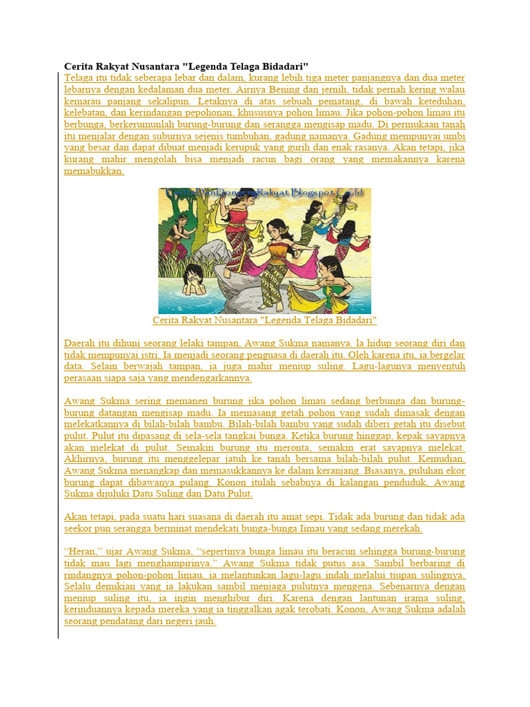 KLIPING CERITA RAKYAT DAN PUISI PAKAI COVER | PDF