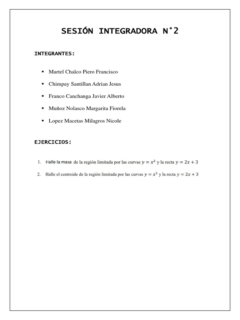 Sesión Integradora N°2 | PDF