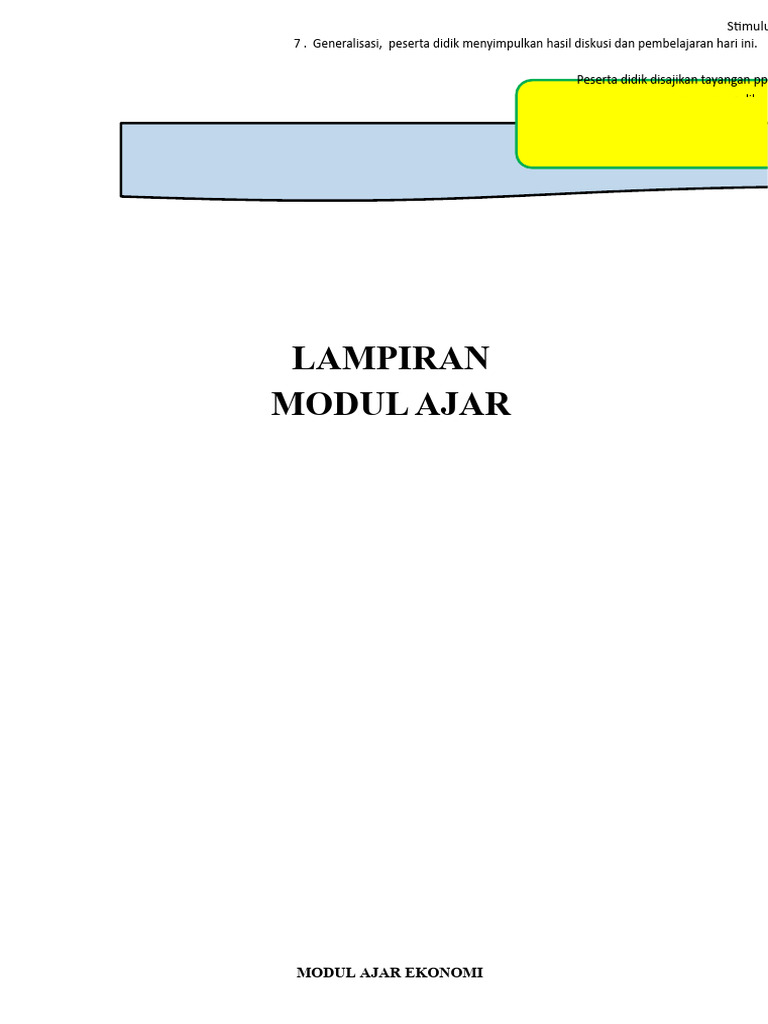 Lampiran Modul Ajar | PDF