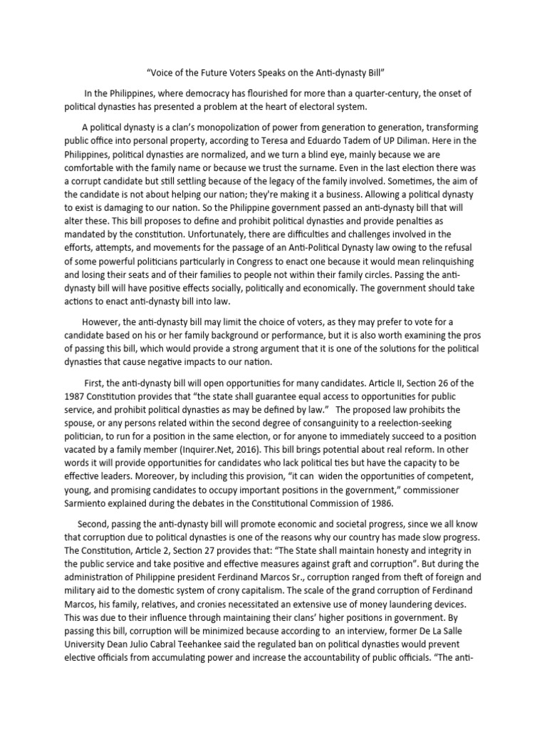 Position Paper | PDF | Political Science | Government