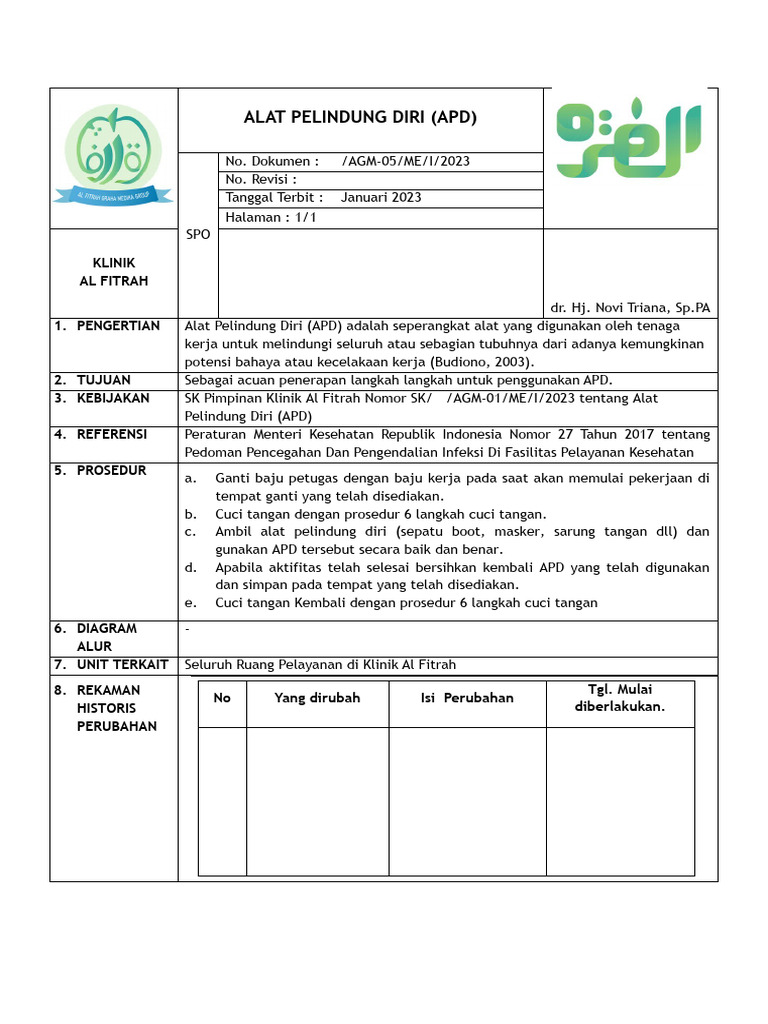Ep1. 3. Fix Spo Penggunaan Apd | PDF