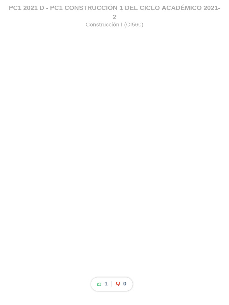 pc1 2021 D pc1 Construccion 1 Del Ciclo Academico 2021 2 - Compress | PDF