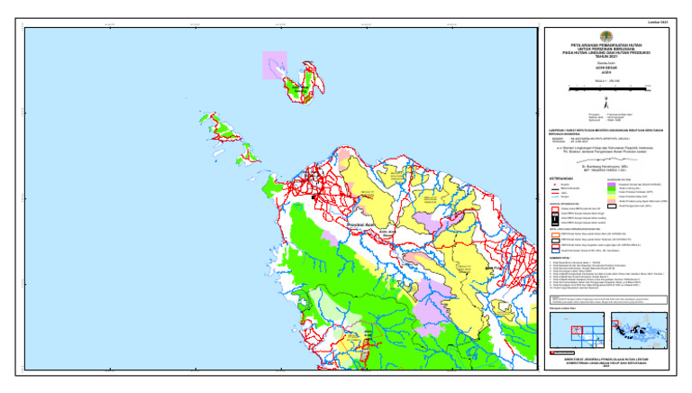 Peta Arahan Pemanfaatan Hutan Aceh | PDF