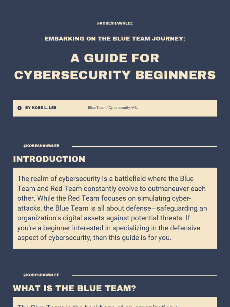 A Guide For Cybersecurity Beginners Pdf Computer Security Security