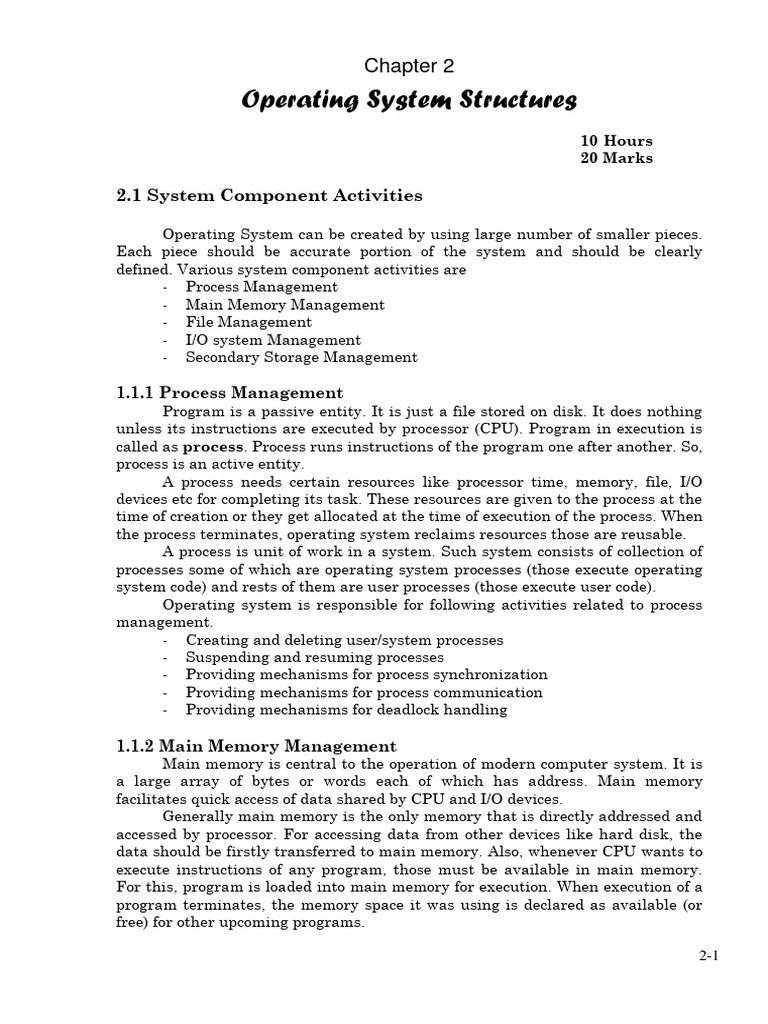 Chapter 2 - Operating System Structures | PDF