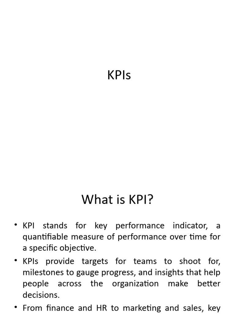 Kpi | PDF | Career & Growth | Finance & Money Management