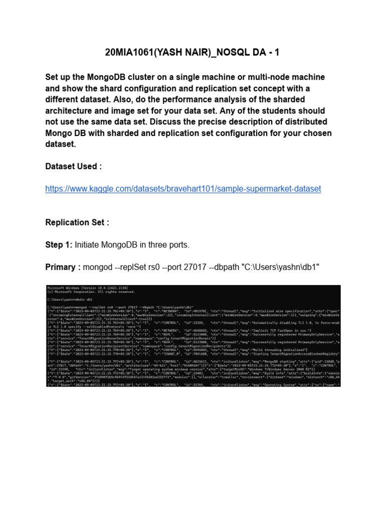 MongoDB Sharding & Replication Guide | PDF | Mongo Db | Information Technology