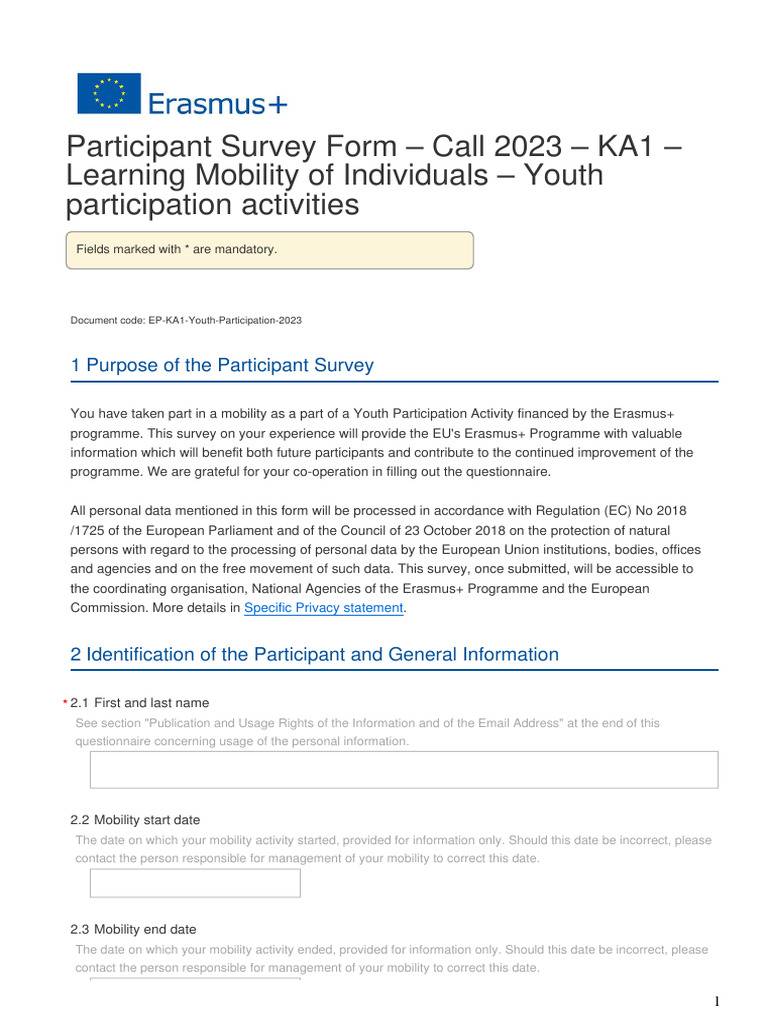 EP-KA1-Youth-Participation-2023 26 05 2023 EN Draft | PDF
