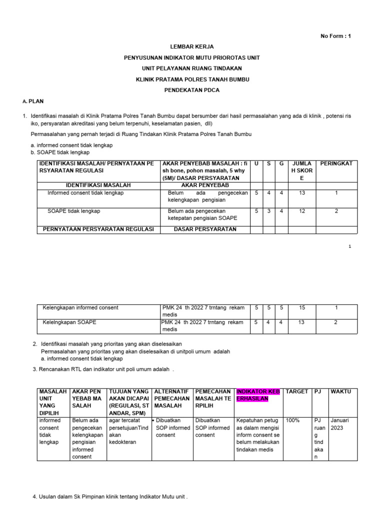 Impu Ruang Tindakan | PDF