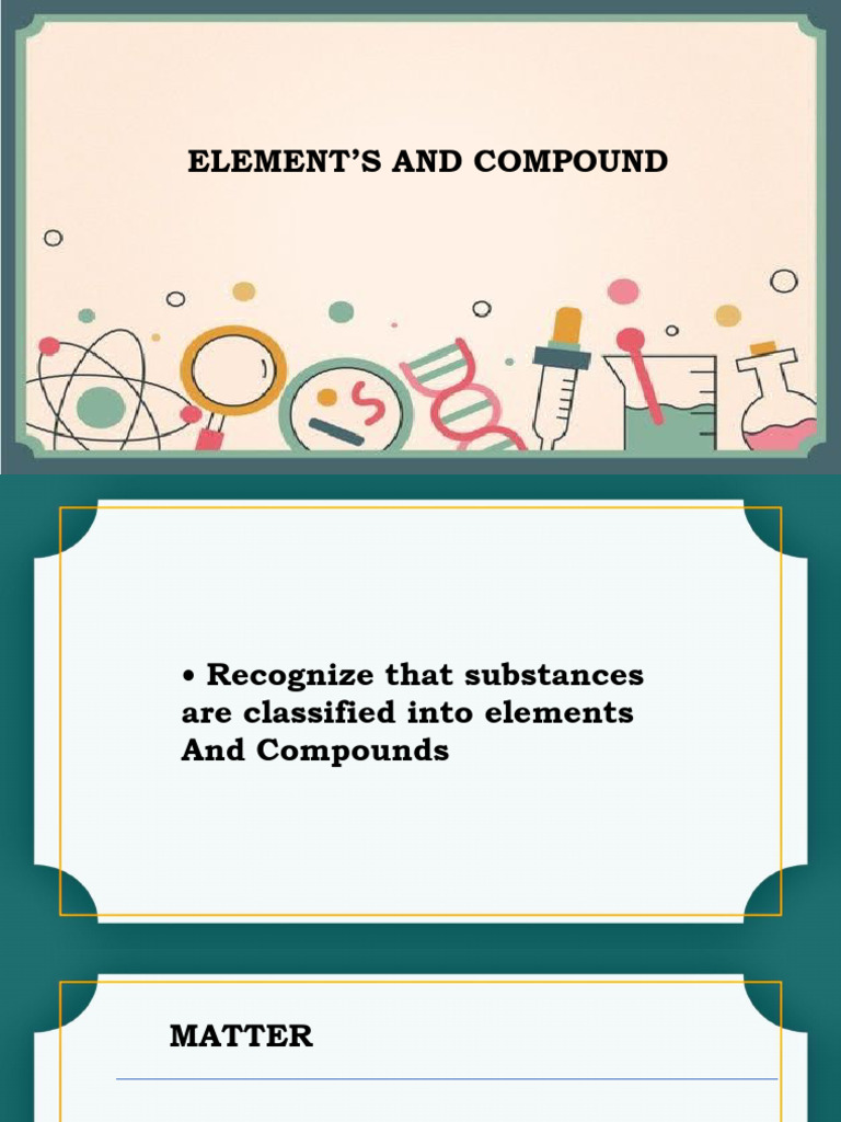 Element'S and Compound | PDF