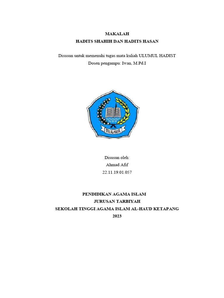 Hadits Shahih dan Hasan dalam Islam | PDF