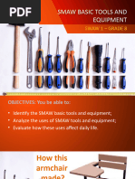 SMAW Tools and Equipment and Its Uses | PDF | Blade | Screw