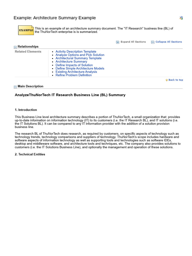 Example Architecture Summary Example Pdf Computer Network 6789
