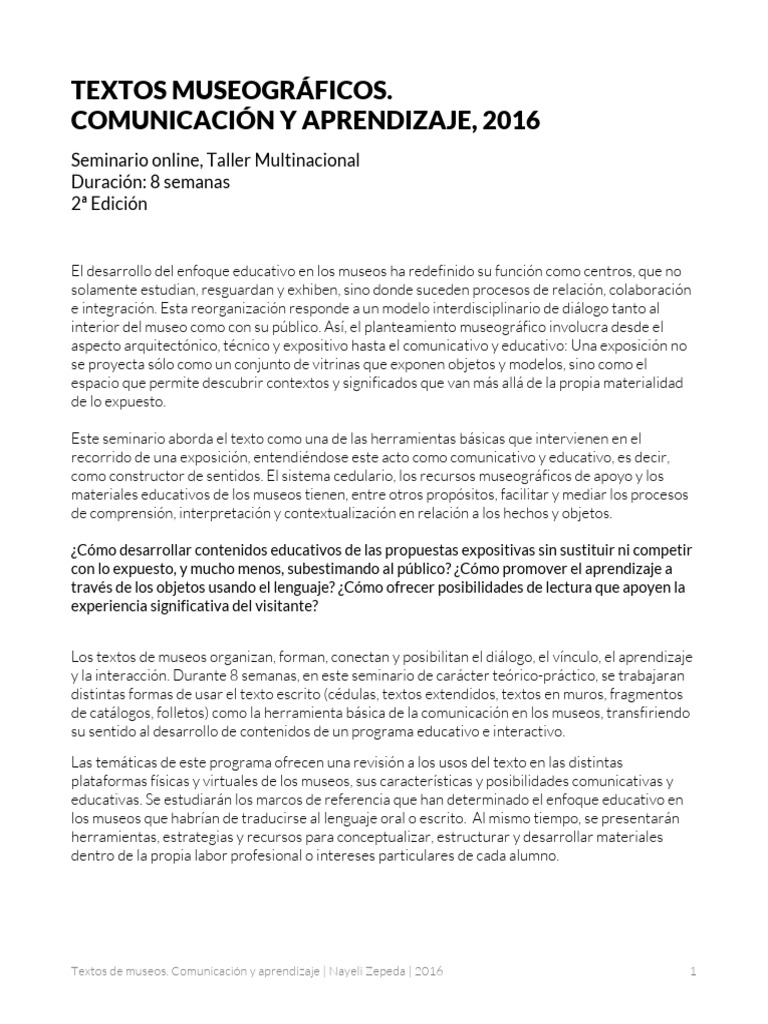 Textos de Museos Comunicacion y Aprendiz | PDF | Comunicación | Museo