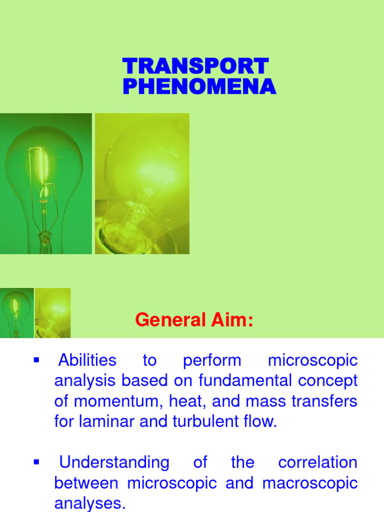 S2 Lecture Transport Phenomena | PDF | Transport Phenomena | Fluid Dynamics S2 Lecture Transport Phenomena | PDF | Transport Phenomena | Fluid Dynamics