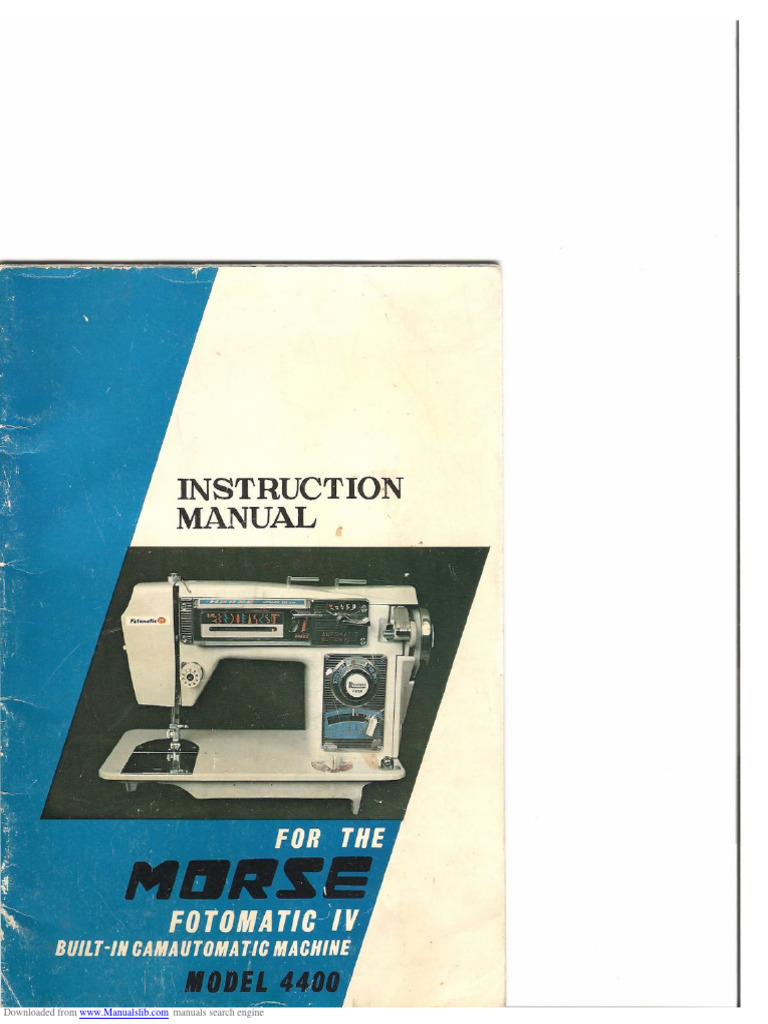 Morse Fotomatic 4400 Sewing Machine Instruction | PDF | Computers