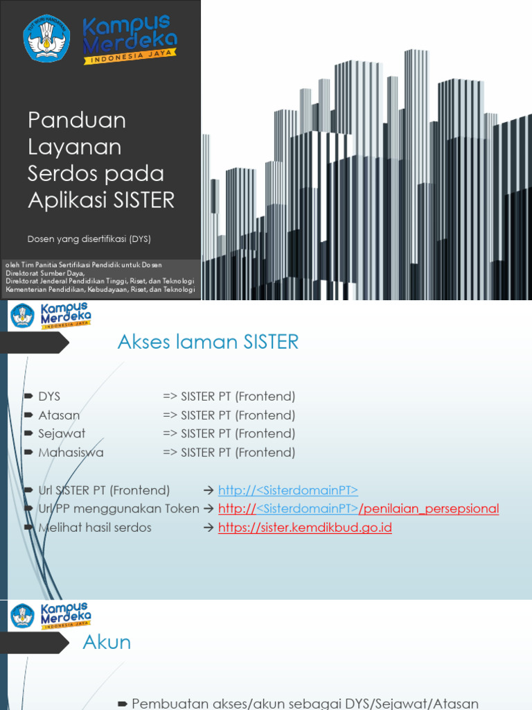 Panduan Layanan Serdos Pada Aplikasi SISTER (DYS) 2022 | PDF
