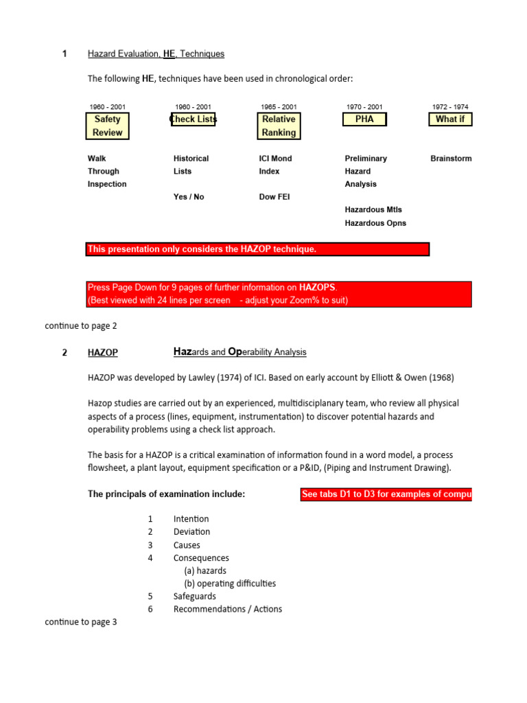 HAZOP Study Report Template | PDF