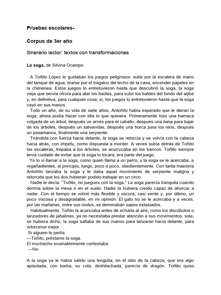 Textos Pruebas Escolares 3ero y 6to | PDF | Humor | La risa