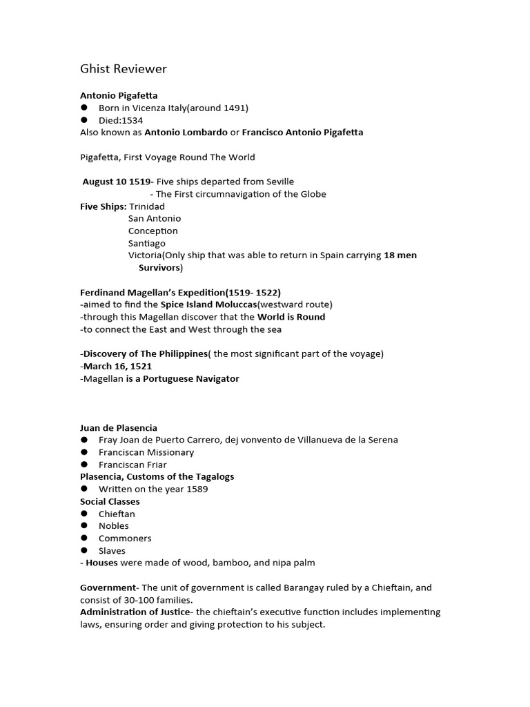 Ghist Reviewer | PDF | Philippines