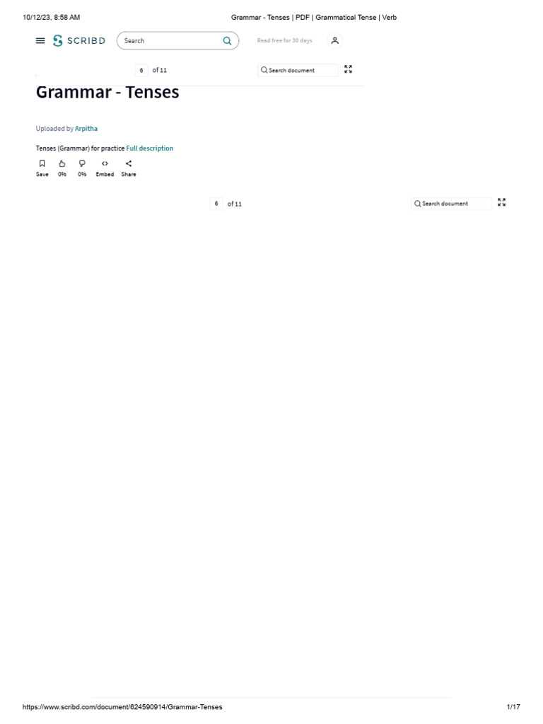 Grammar - Tenses - PDF - Grammatical Tense - Verb | PDF | Grammatical Tense | Perfect (Grammar)