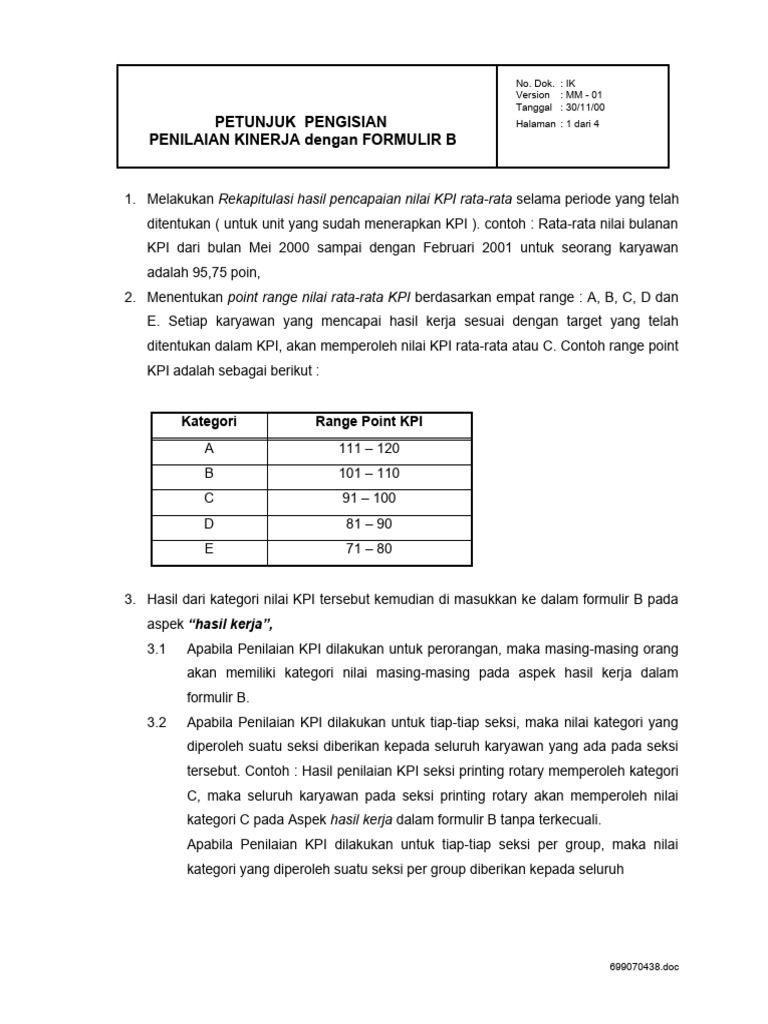 Petunjuk Formulir B | PDF