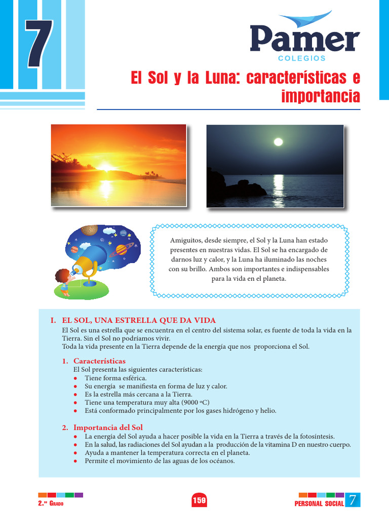 PS - S7 - El Sol y La Luna - Caracteristicas e Importancia | PDF | Luna | Dom