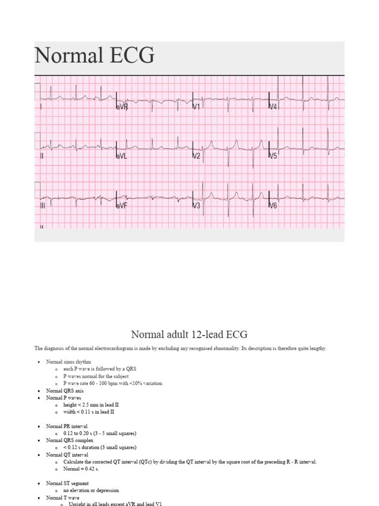 Normal ECG | PDF