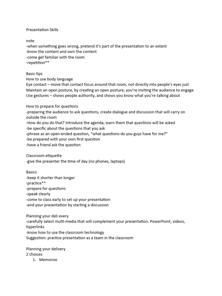 Presentation Skills | PDF | Communication | Human Communication