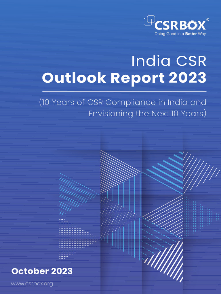 India CSR Outlook Report 2023 by CSRBOX | PDF