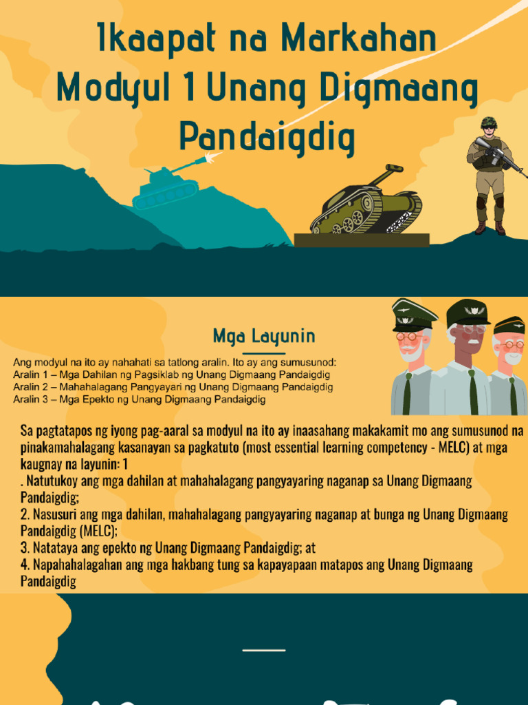 Modyul 1 Unang Digmaang Pandaigdig Q4 | PDF