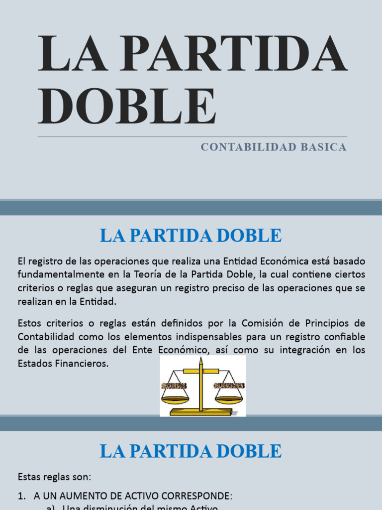 Reglas de la Partida Doble en Contabilidad | PDF | Contabilidad | Bancos