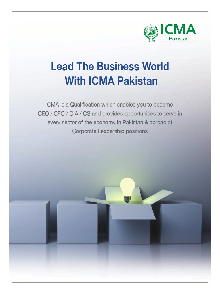 ICMA Pakistan: Your Path to Leadership | PDF | Accountant | Accounting