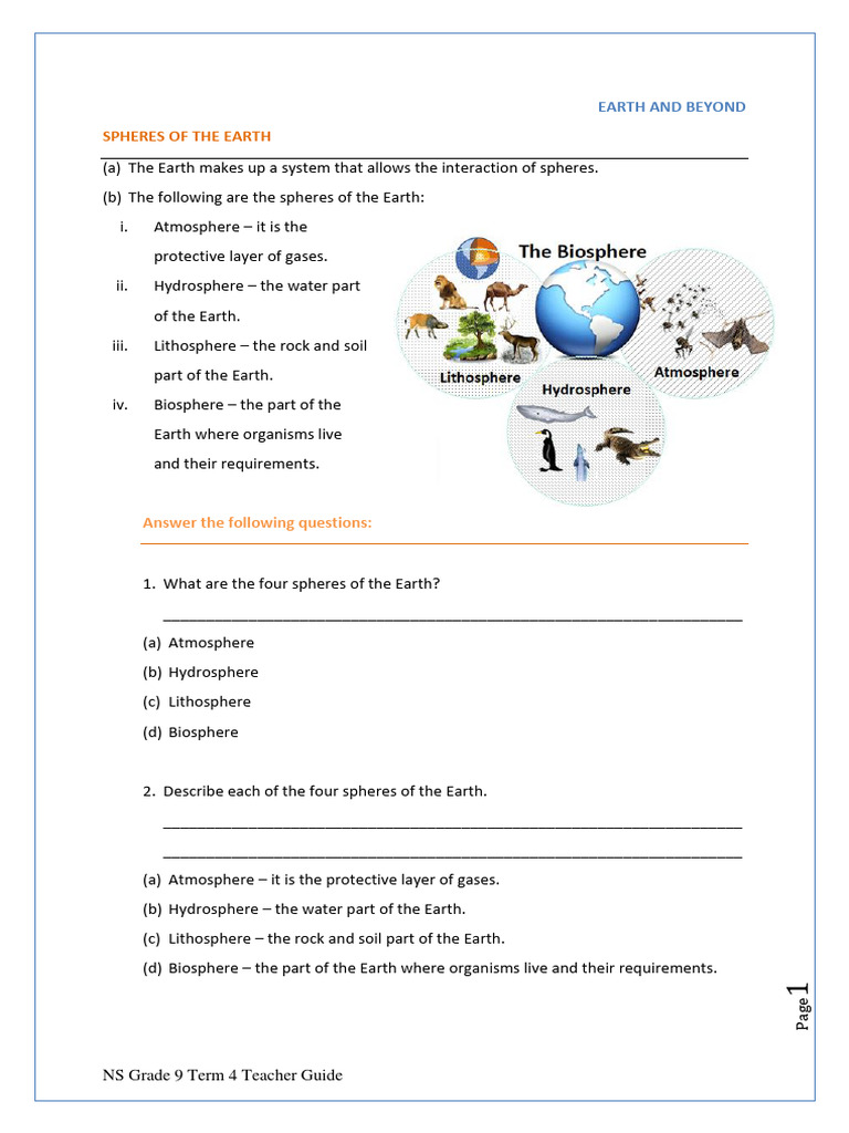 NS Grade 9 Term 4 Teacher Guide | PDF | Atmosphere Of Earth | Rock ...
