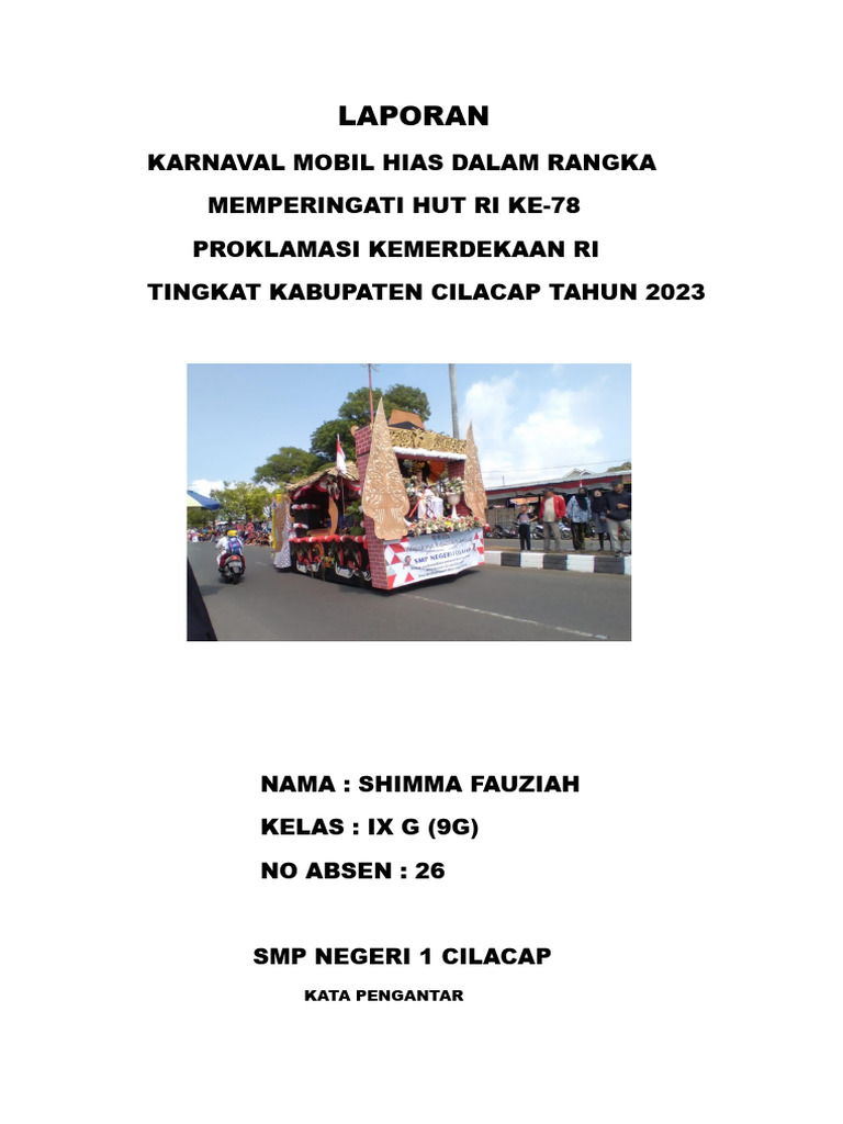 Laporan Kegiatan Karnaval | PDF