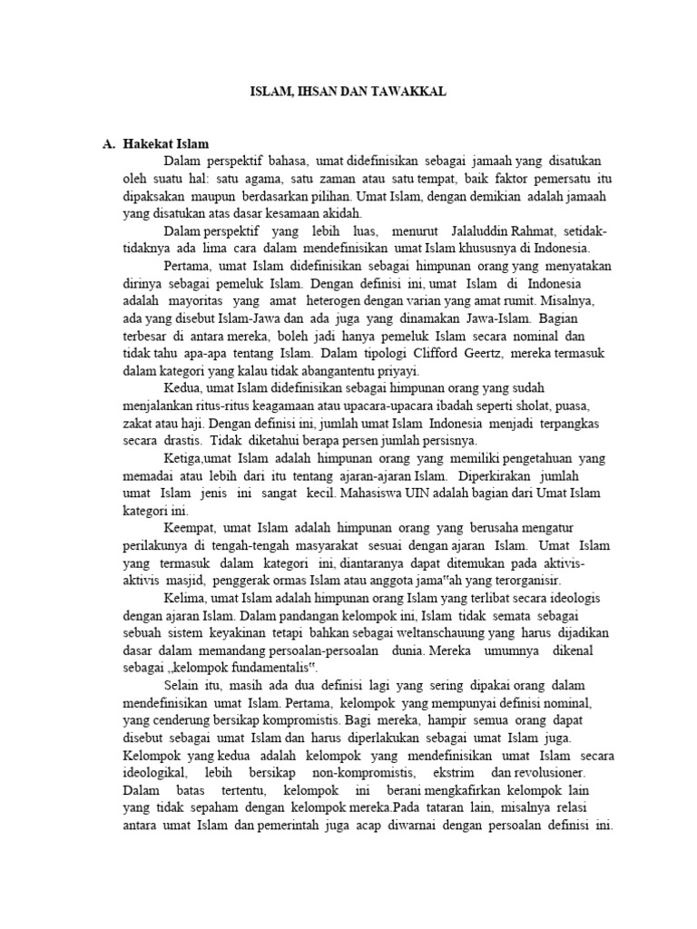 Definisi Ihsan dalam Islam | PDF | Agama & Spiritualitas