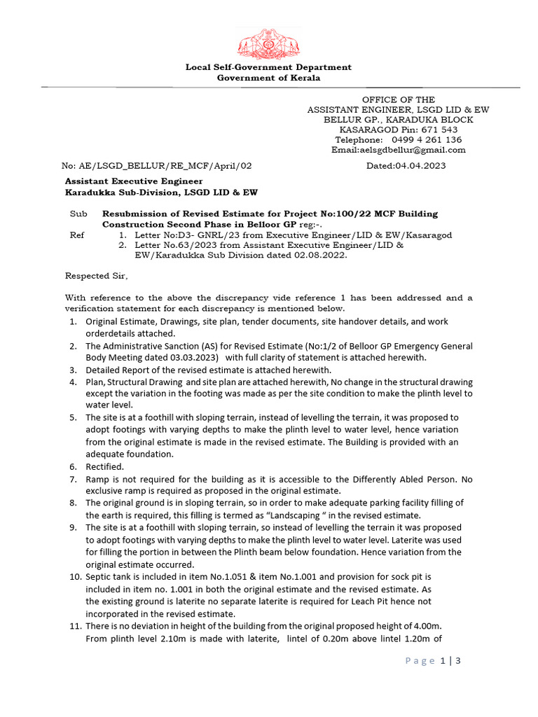 Letter To AXE Reg RE For MCF | PDF