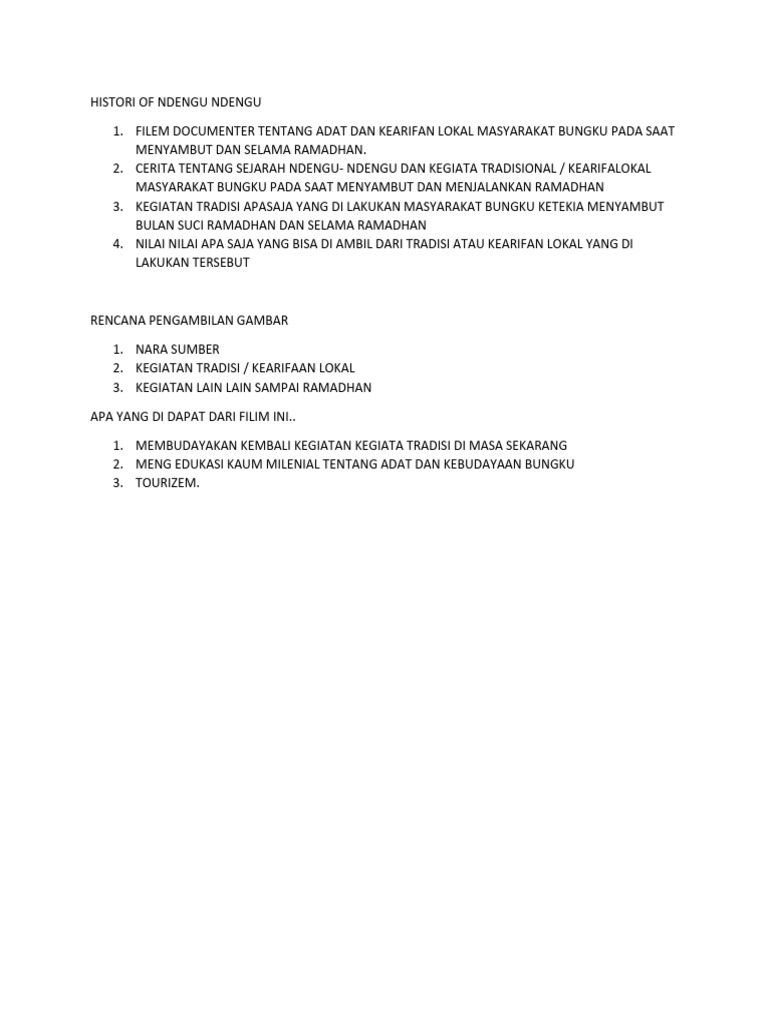 Histori of Ndengu Ndengu | PDF | Ilmu Sosial