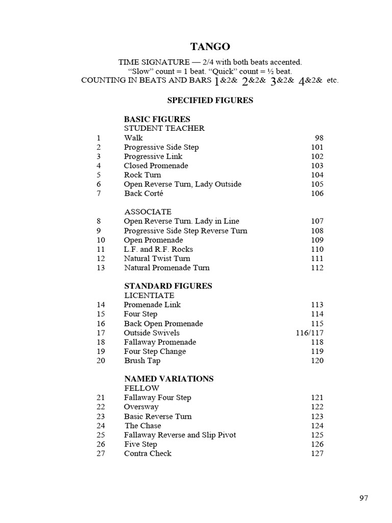 Essential Tango Steps and Techniques | PDF | Performing Arts | Dances