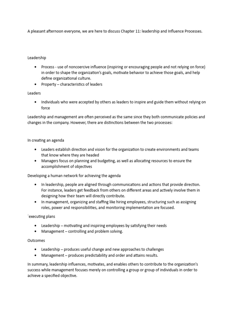 Script | PDF | Leadership | Power (Social And Political)