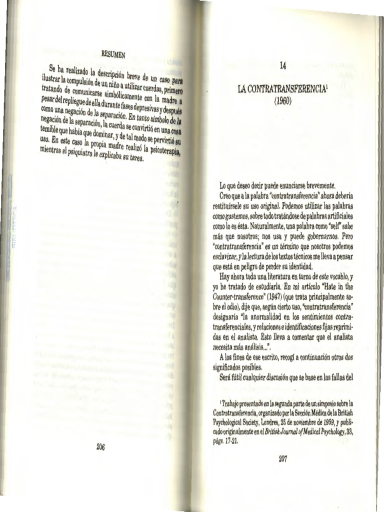 Par, Primero Despué Una de La Una Cosa | PDF | Psicoanálisis | Mente inconsciente