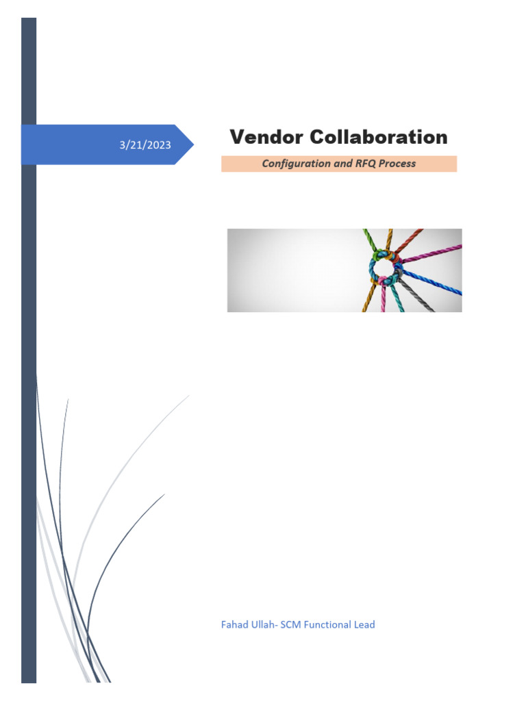 End To End Vendor Collaboration Configuration Flow For RFQ | PDF