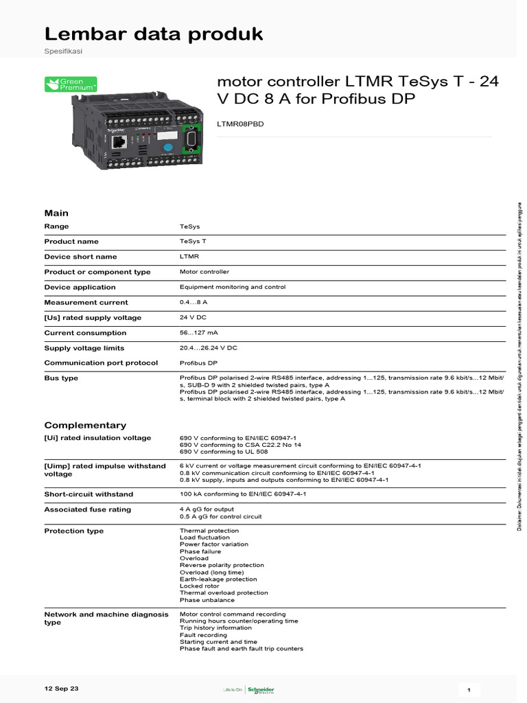 Tesys T - LTMR08PBD | PDF