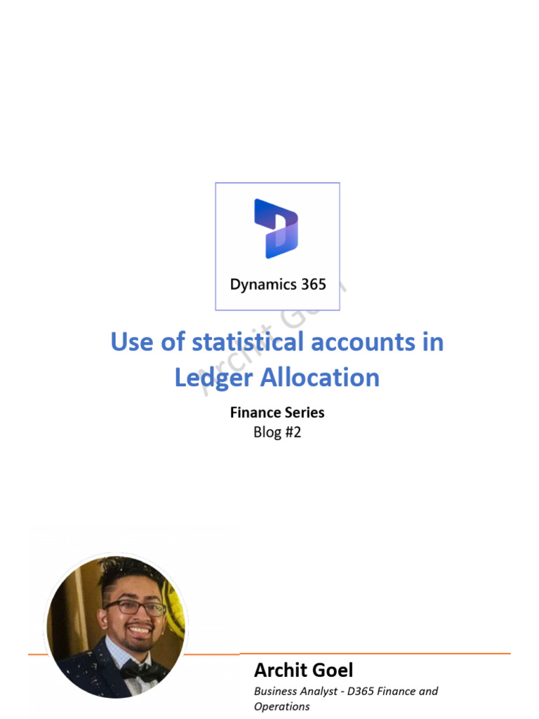 Statistical Accounts in D365 Ledger Allocation | PDF | Business | Computers