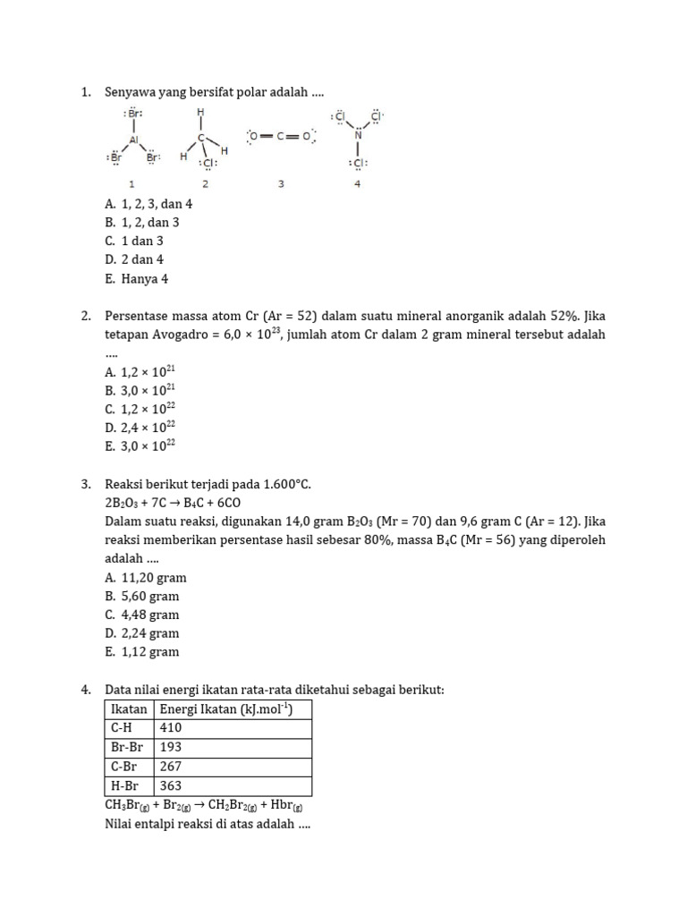 SBMPTN KIM 2018 Dan 2017 | PDF | Sains & Matematika
