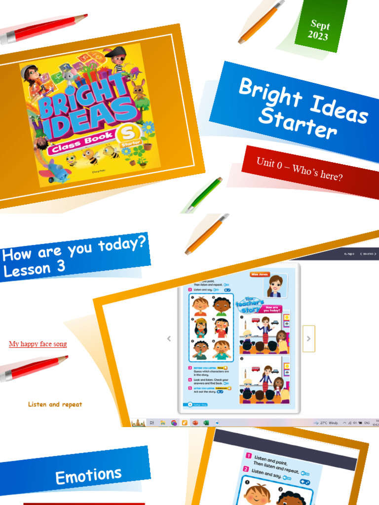 Bright Ideas Starter Lesson 3 | PDF | Language Arts & Discipline