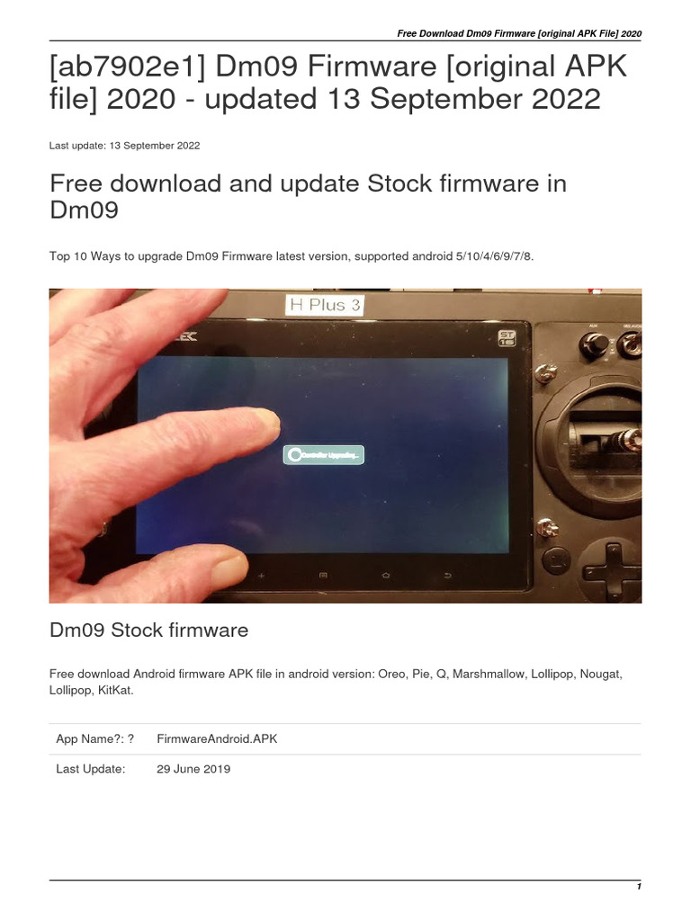 Dm09 Firmware Update & Download | PDF | Games & Activities | Computers